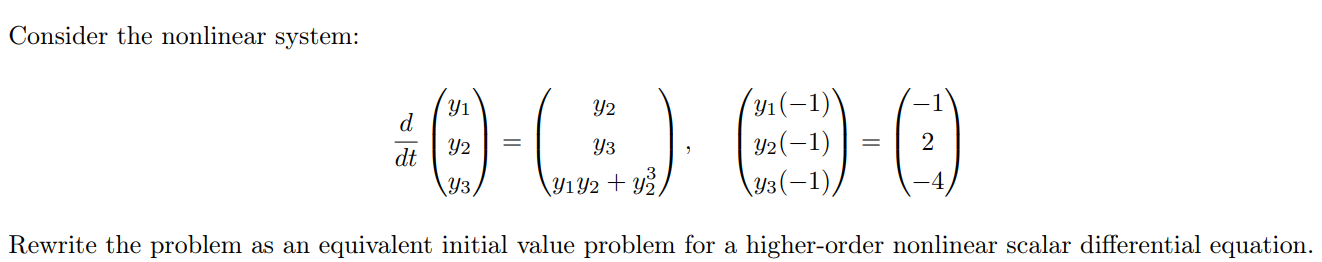 Solved Consider the nonlinear | Chegg.com