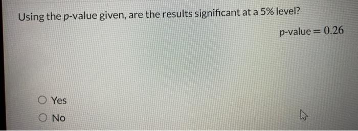 Solved: Using The P-value Given, Are The Results Significa... | Chegg.com