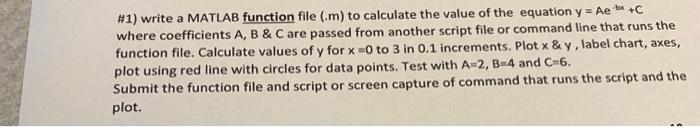 Solved \#1) write a MATLAB function file (.m) to calculate | Chegg.com