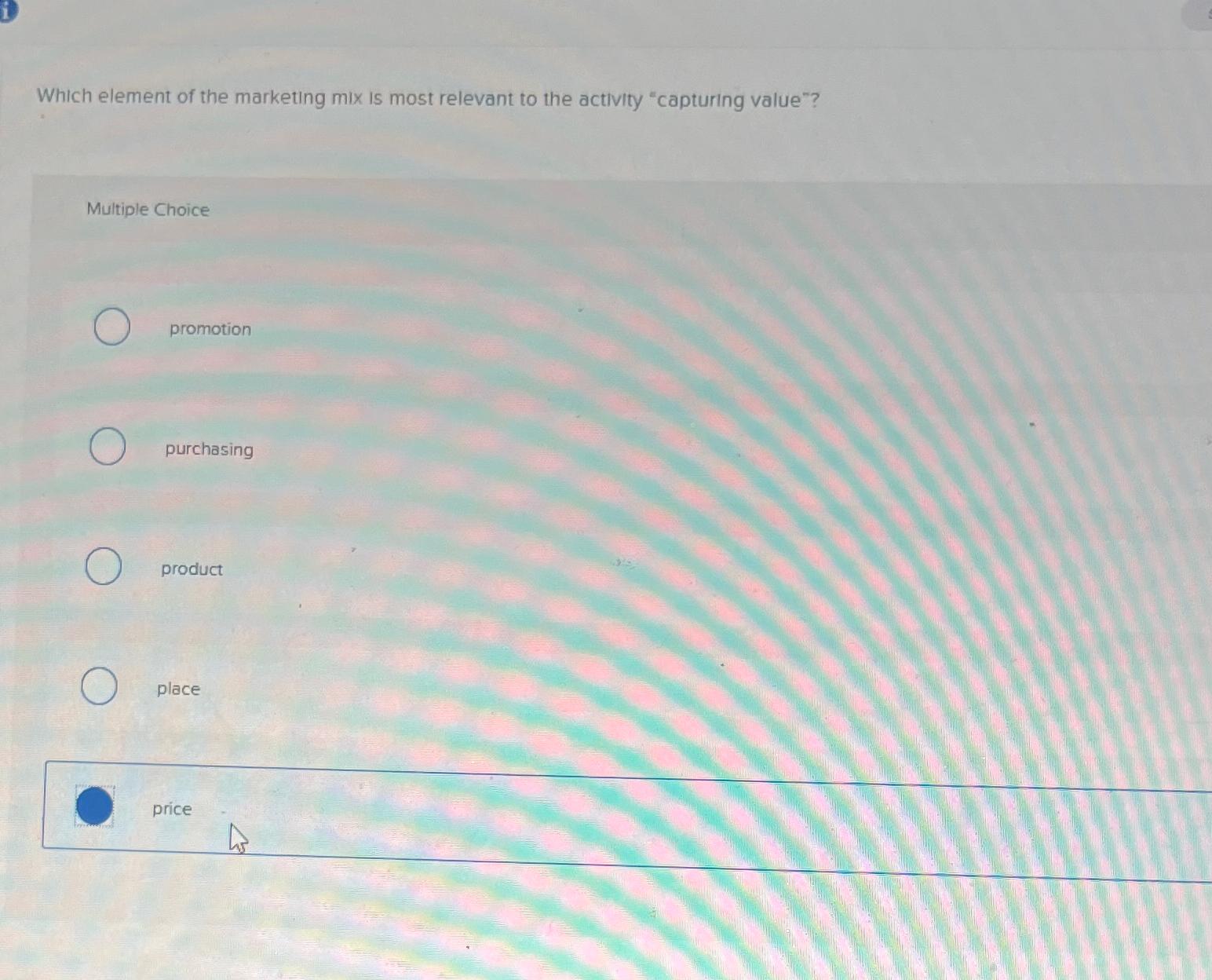 Solved Which element of the marketing mix is most relevant | Chegg.com