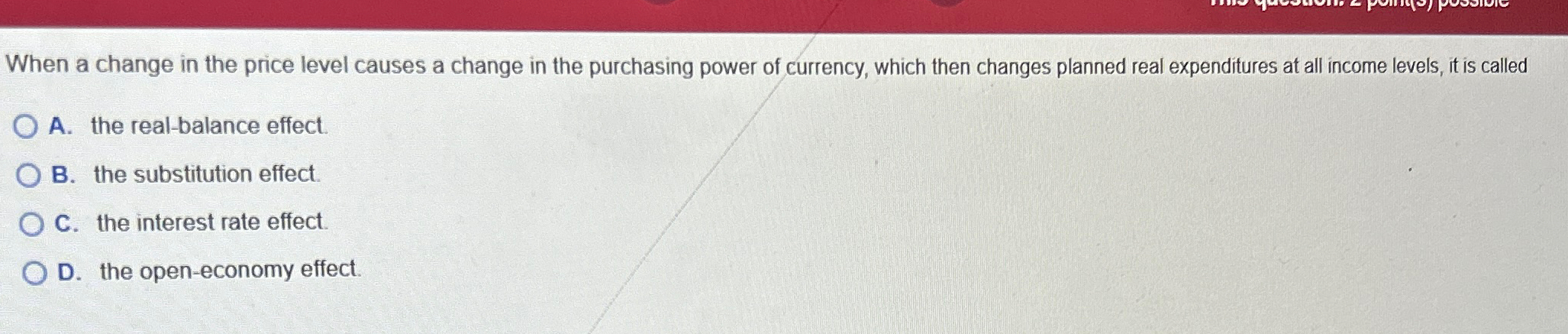 Solved When a change in the price level causes a change in | Chegg.com