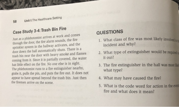 Solved 58 Unit I: The Healthcare Setting QUESTIONS 1. What | Chegg.com