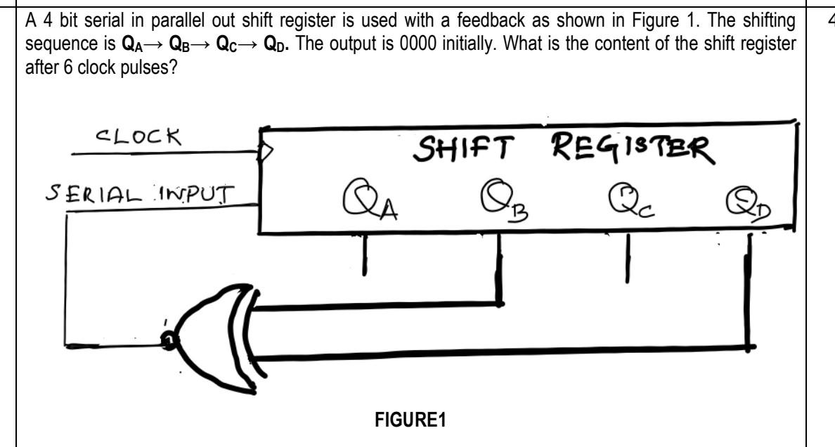 Solved A 4 bit serial in parallel out shift register is used | Chegg.com