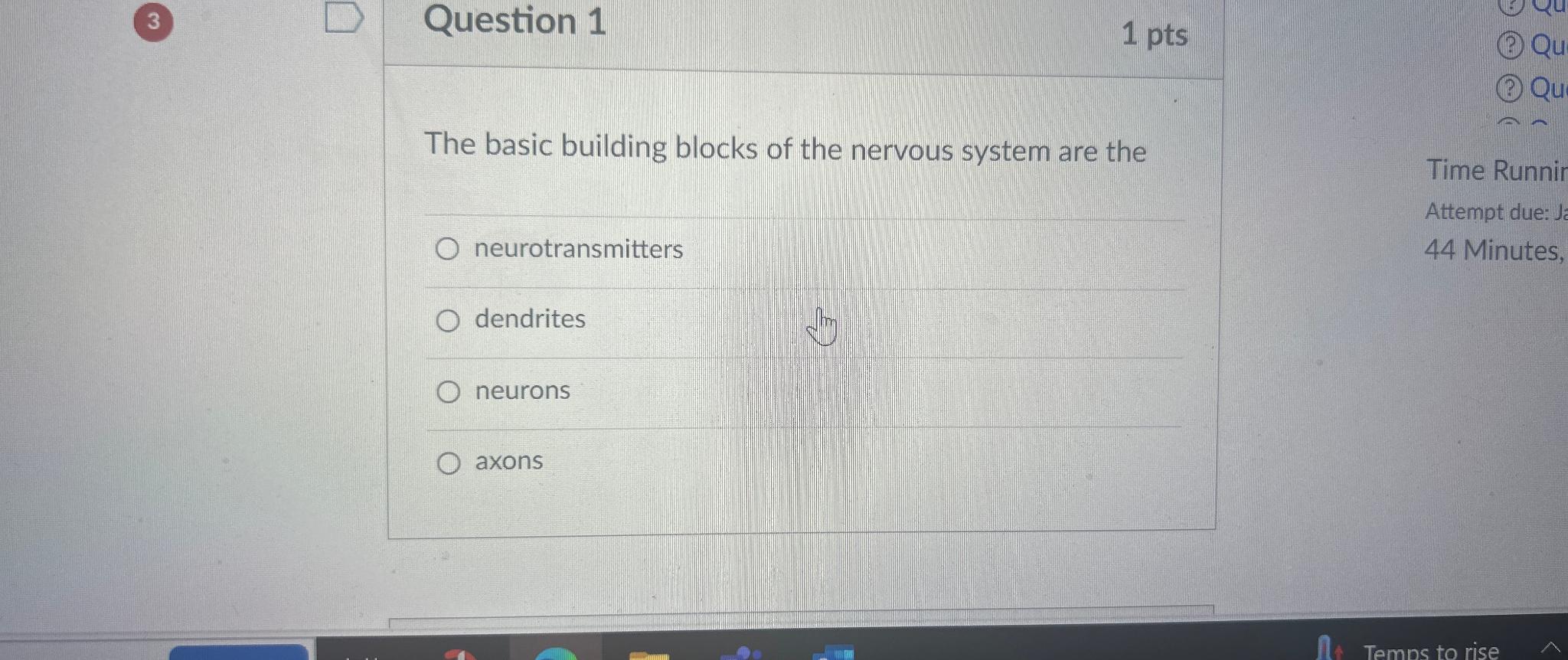 Solved 3Question 11 ﻿ptsThe basic building blocks of the | Chegg.com