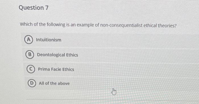 Which of the following is an example of | Chegg.com