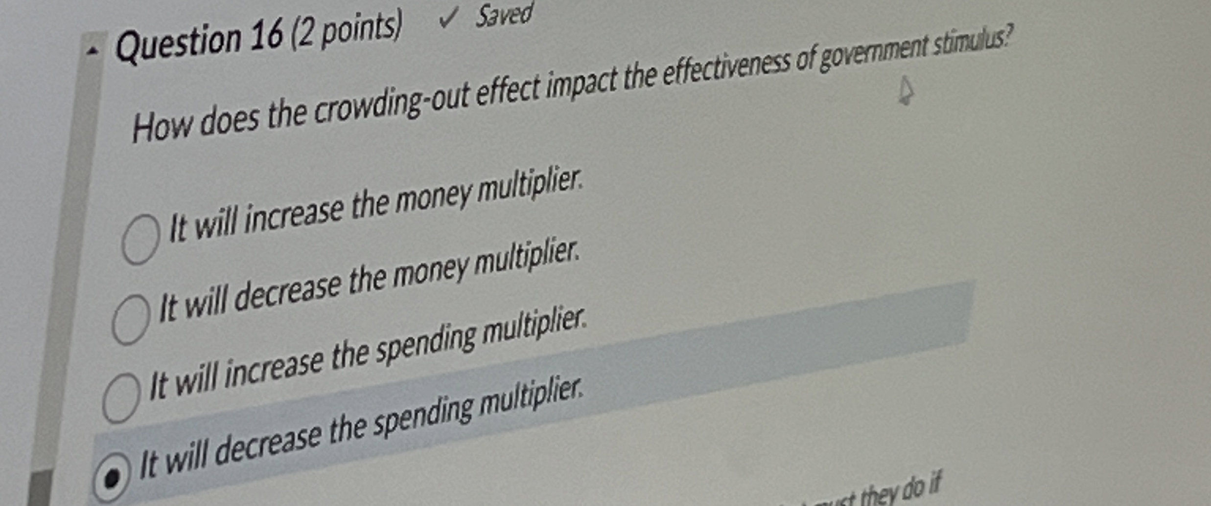 Solved Question 16 (2 ﻿points) ﻿SsuredHow does the | Chegg.com