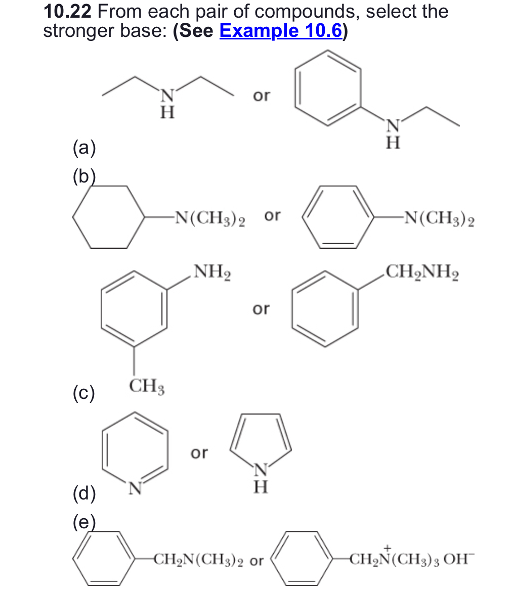 Solved 10.22 ﻿From each pair of compounds, select the | Chegg.com