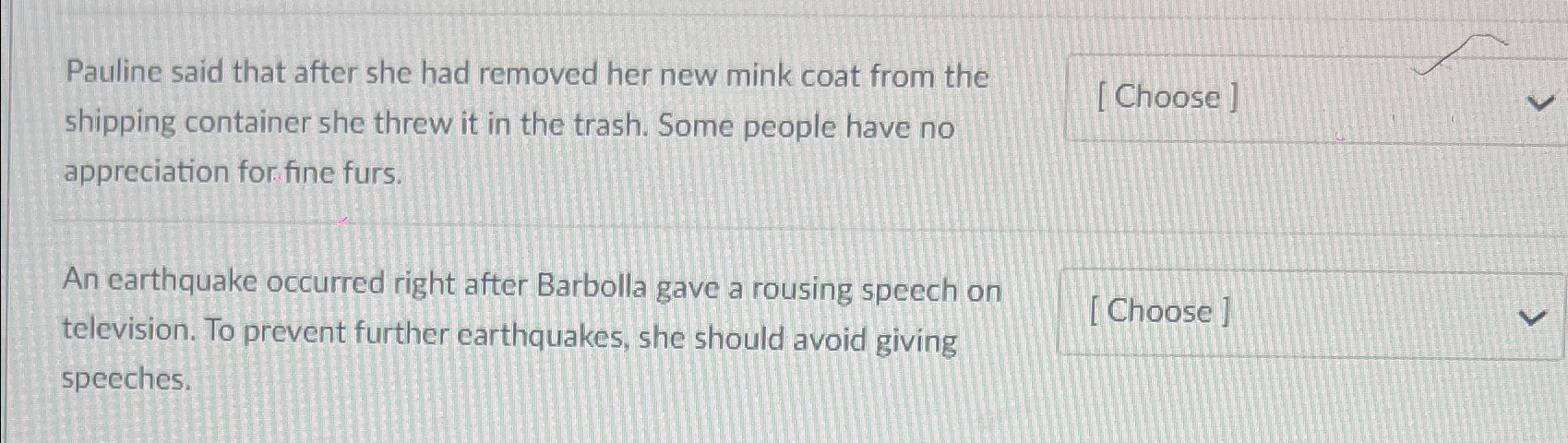 Solved Match the example of a fallacy to the type of | Chegg.com