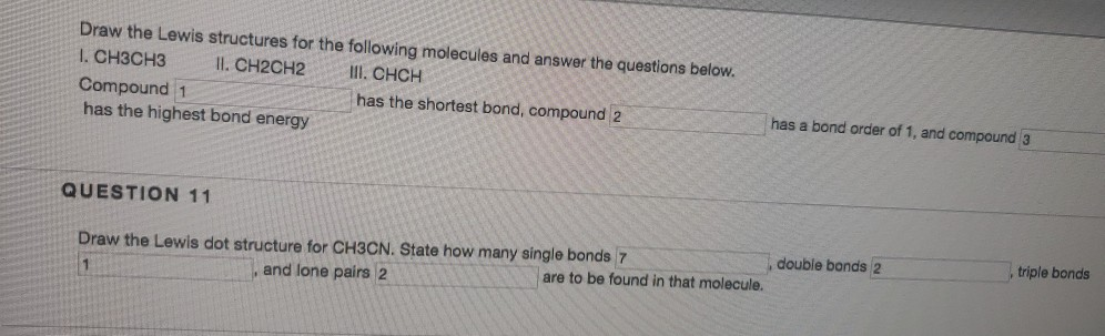 Solved Draw the Lewis structures for the following molecules | Chegg.com