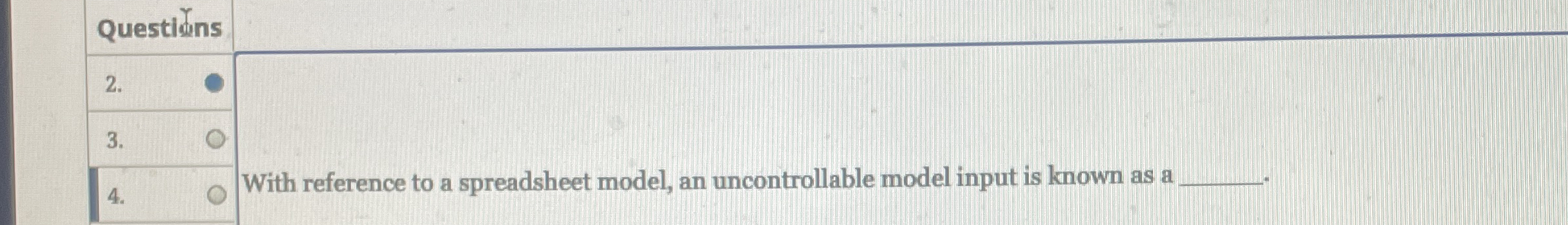Solved With reference to a spreadsheet model, an | Chegg.com