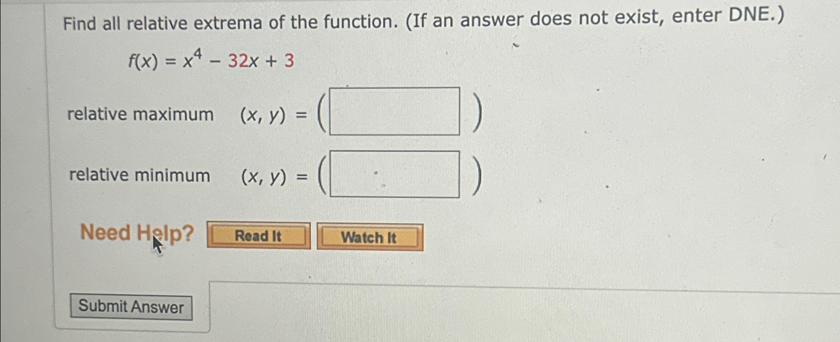 Solved Find All Relative Extrema Of The Function If An