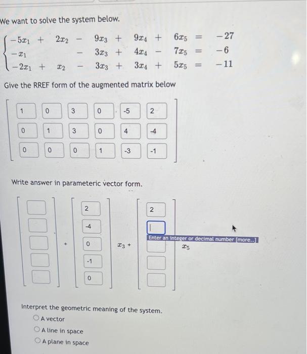 Solved We want to solve the system below. | Chegg.com