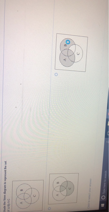 Solved Shade the Venn diagram to represent the set. AUB) OC | Chegg.com