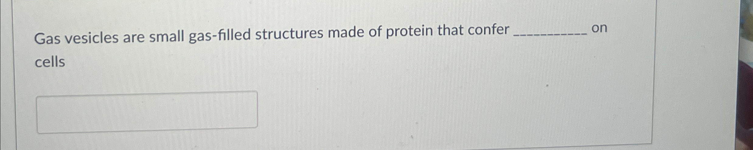 Solved Gas vesicles are small gas-filled structures made of | Chegg.com