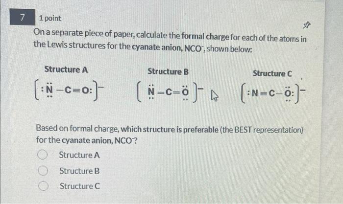 Solved Using Formal Charge to Predict Lewis Structures | Chegg.com