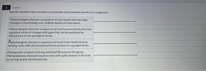 Solved 3 2 points Identify whether each scenario is an | Chegg.com