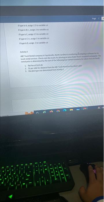 Solved ค̆ctivity 1 values to varisble of appropriate namei. | Chegg.com