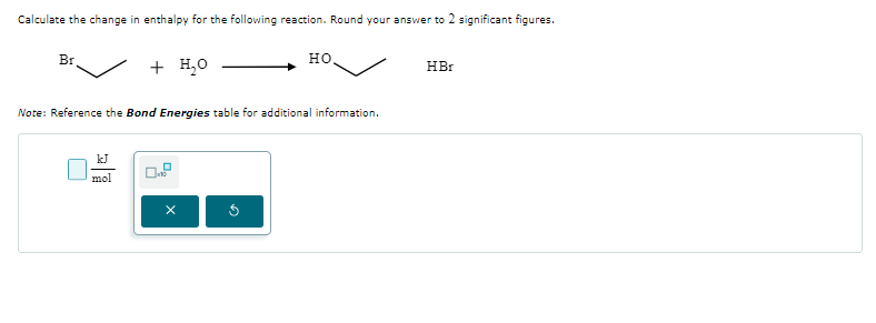 Solved Calculate the change in enthalpy for the following | Chegg.com