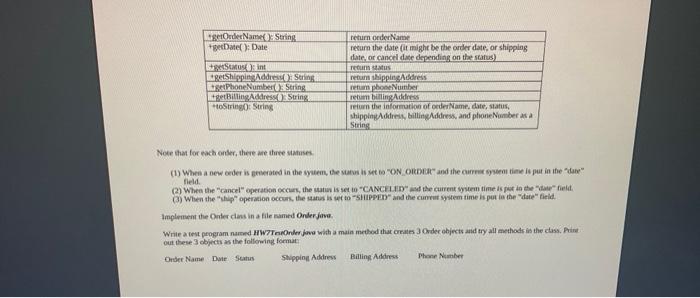Solved Design a class Order following the given UML diagram. | Chegg.com