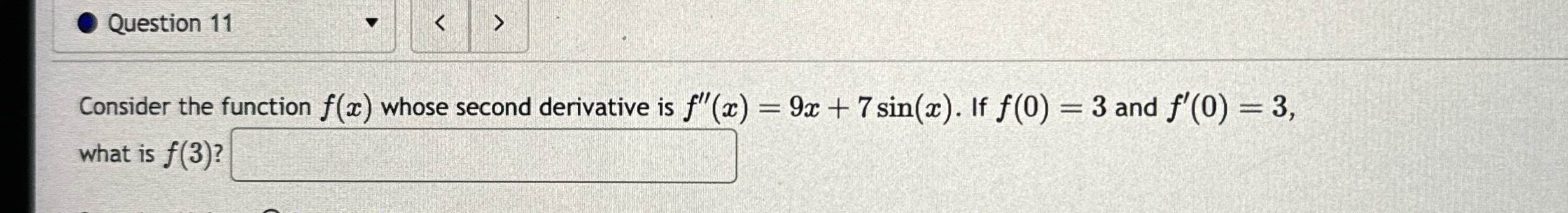 Solved Question 11Consider the function f(x) ﻿whose second | Chegg.com