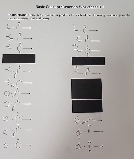Solved please Basic Concept/Reaction Worksheet | Chegg.com