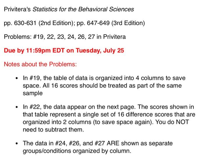 Solved Privitera's Statistics for the Behavioral Sciences | Chegg.com