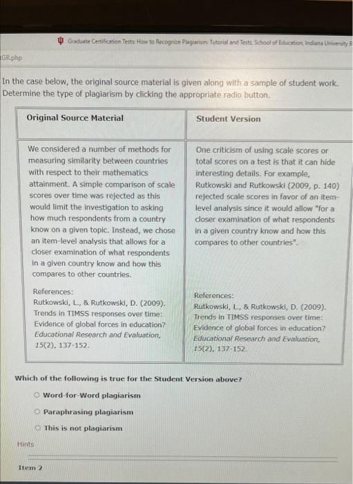 Solved In the case below, the original source material is | Chegg.com