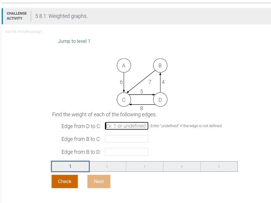 Solved Find the weight of each of the following edges. Edge | Chegg.com