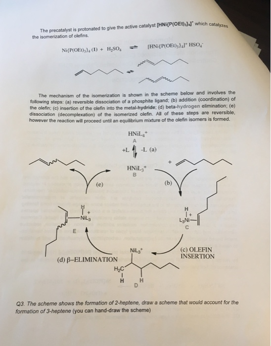 Solved 1. what would the formation of 3- heptene look | Chegg.com