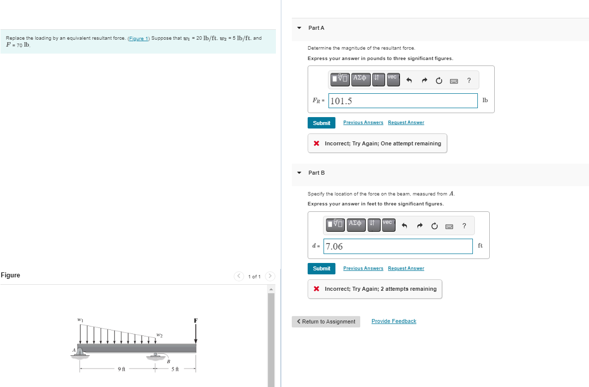 Solved Replace the loading by an equivalent resultant force. | Chegg.com