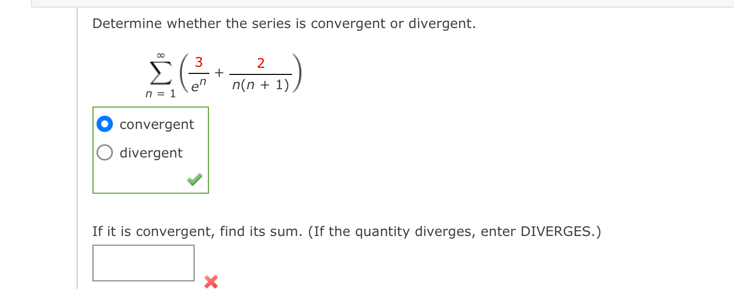 Solved Determine whether the series is convergent or | Chegg.com