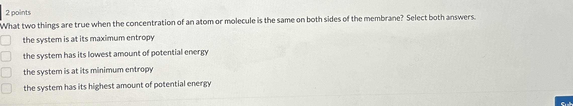 Solved 2 ﻿pointsWhat two things are true when the | Chegg.com