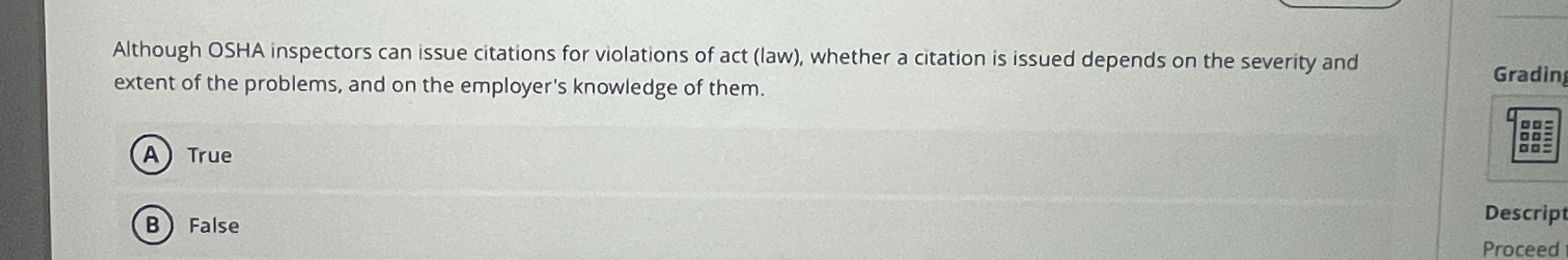 Solved Although OSHA inspectors can issue citations for | Chegg.com