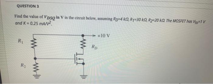 Solved QUESTION 3 Find the value of Vps in V in the circuit | Chegg.com