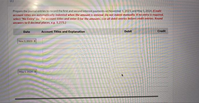 Solved Prepare the journal entries to record the first and | Chegg.com