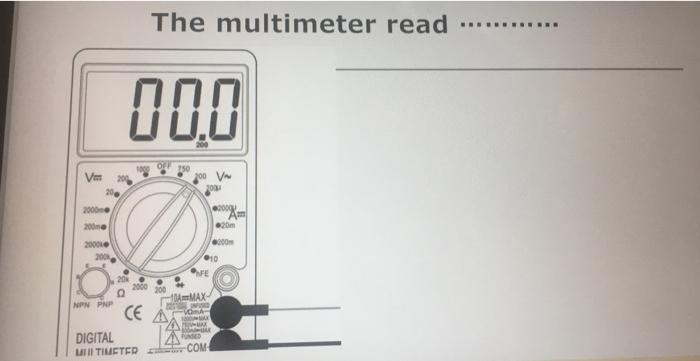 Solved The multimeter works as The multimeter read | Chegg.com