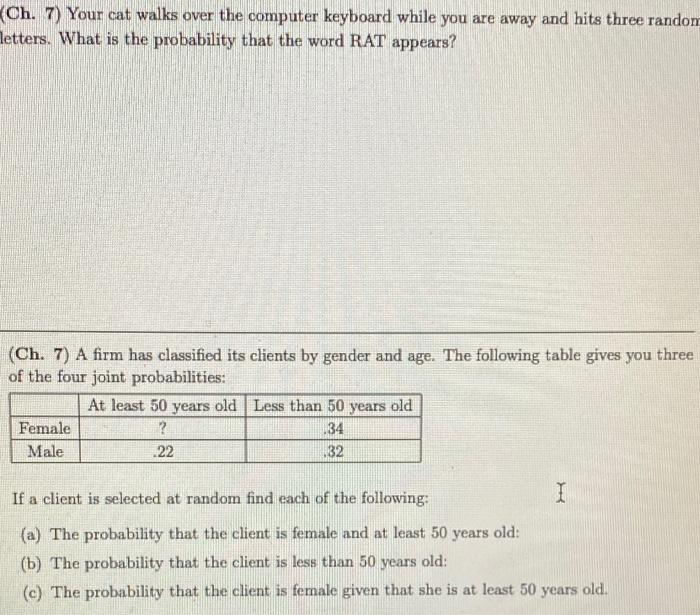 Solved Ch. 7) Your cat walks over the computer keyboard | Chegg.com