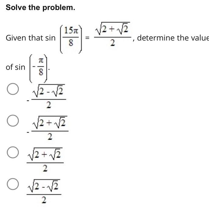 Solved Find the values of the trigonometric functions from | Chegg.com