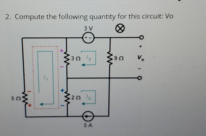 Solved 2. Compute the following quantity for this circuit: | Chegg.com