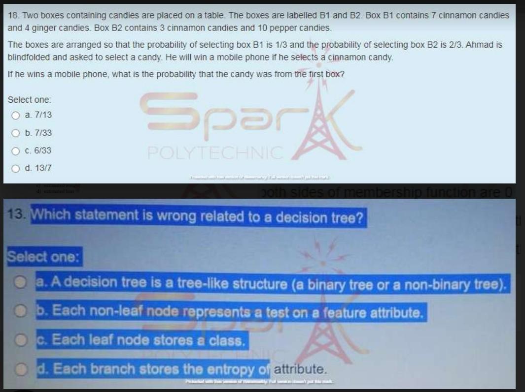 Solved 18. Two boxes containing candies are placed on a | Chegg.com