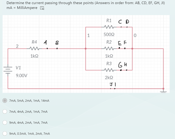 Solved Determine the current passing through these points | Chegg.com