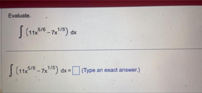 Solved Find ∫(9x2−8x+5)dx ∫(9x2−8x+5)dx=Evaluate the | Chegg.com