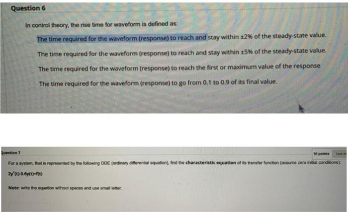 Solved Question 10 The desired value for the controlled | Chegg.com