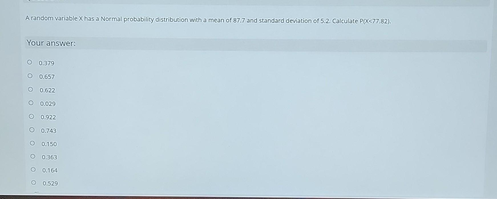 Solved A random variable X has a Normal probability | Chegg.com