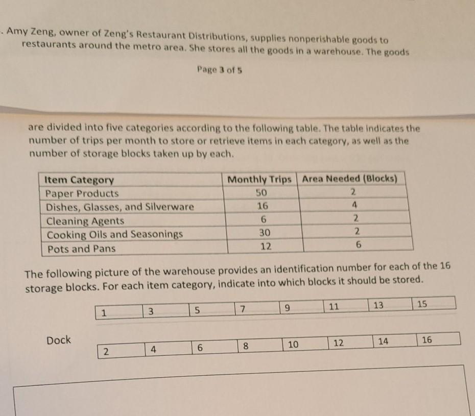 Solved Amy Zeng, owner of Zeng's Restaurant Distributions, | Chegg.com