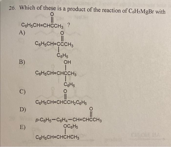 Solved which of these is a product of the reaction of | Chegg.com