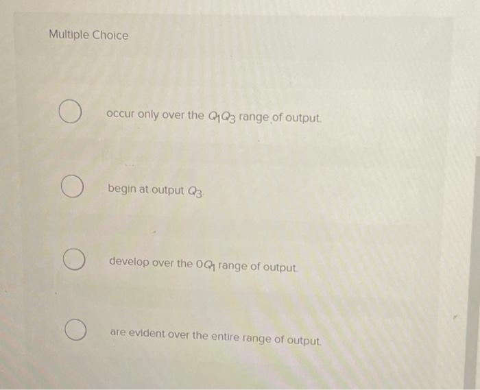 Refer to the diagram. Economies of scaleMultiple | Chegg.com