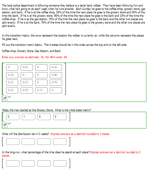 Solved The local police department is following someone they | Chegg.com