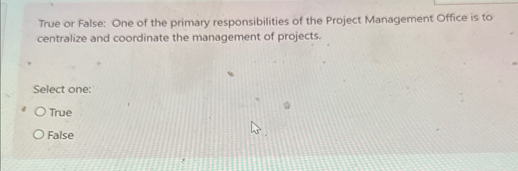 Solved True or False: One of the primary responsibilities of | Chegg.com