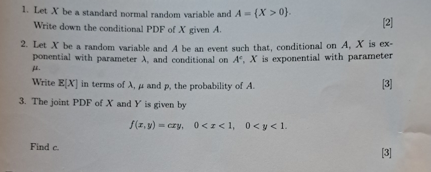 Solved Let x ﻿be a standard normal random variable and | Chegg.com